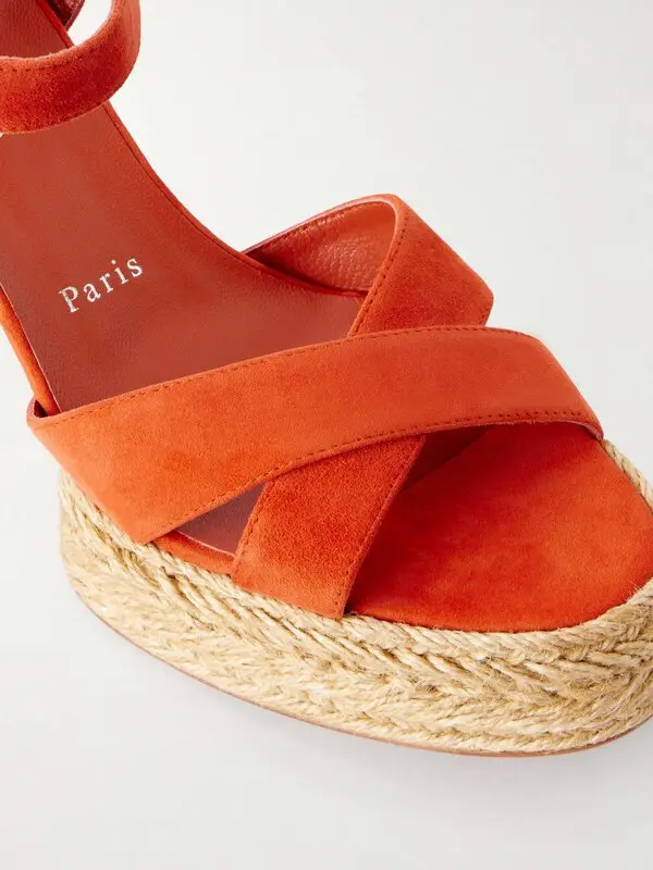 CHRISTIAN LOUBOUTIN Calakala 85 Suede Espadrilles Sandals