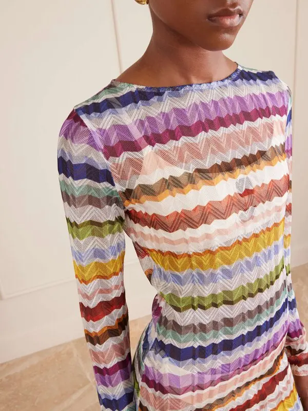 Missoni Striped Crochet-knit Coverup