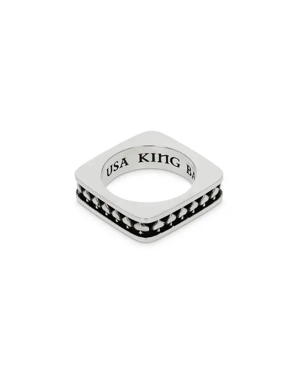 KING BABY STUDIO Sterling Spade Suit Stack Ring