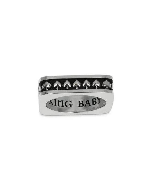 KING BABY STUDIO Sterling Spade Suit Stack Ring