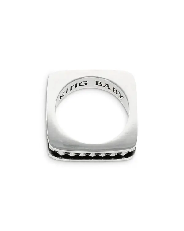 KING BABY STUDIO Sterling Diamond Suit Square Stack Ring