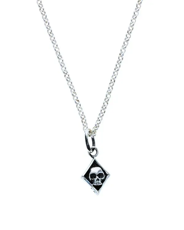 KING BABY STUDIO Sterling Skull Pendant Necklace - Silver