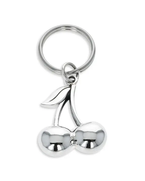 KING BABY STUDIO Sterling High Roller Club Cherries Key Chain - Silver