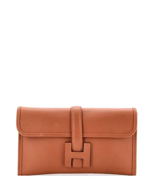 Hermès Jige Duo Clutch Swift - Brown