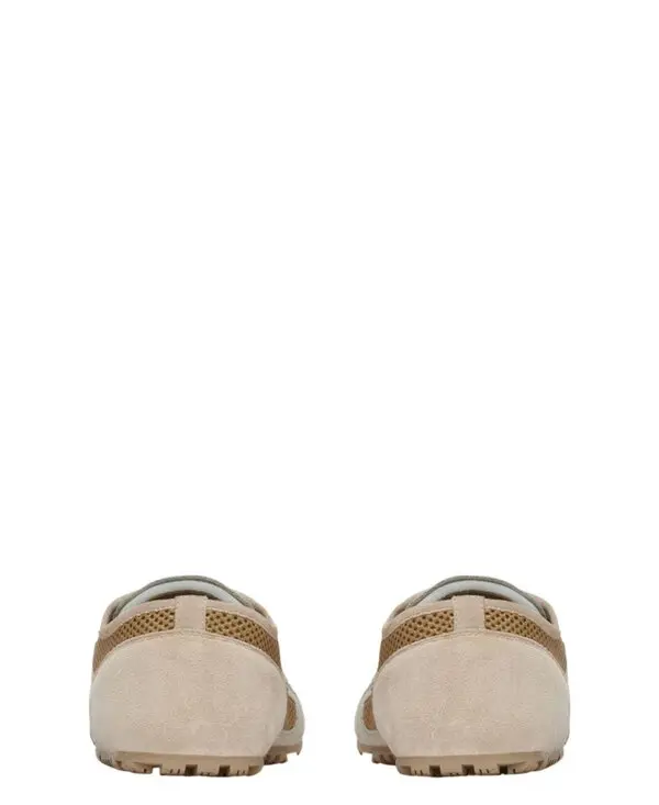 Balmain Racer 45 Trainers In Mesh And Suede Calfskin Leather - Beige