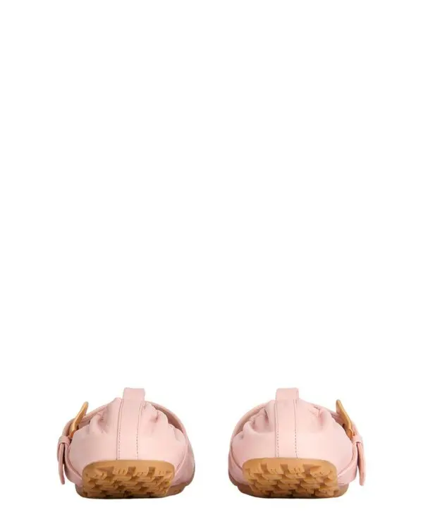 Balmain Anthem Smooth Leather Ballet Flats