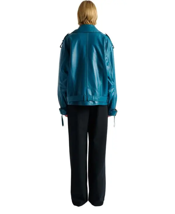Balmain Lambskin Leather Biker Jacket