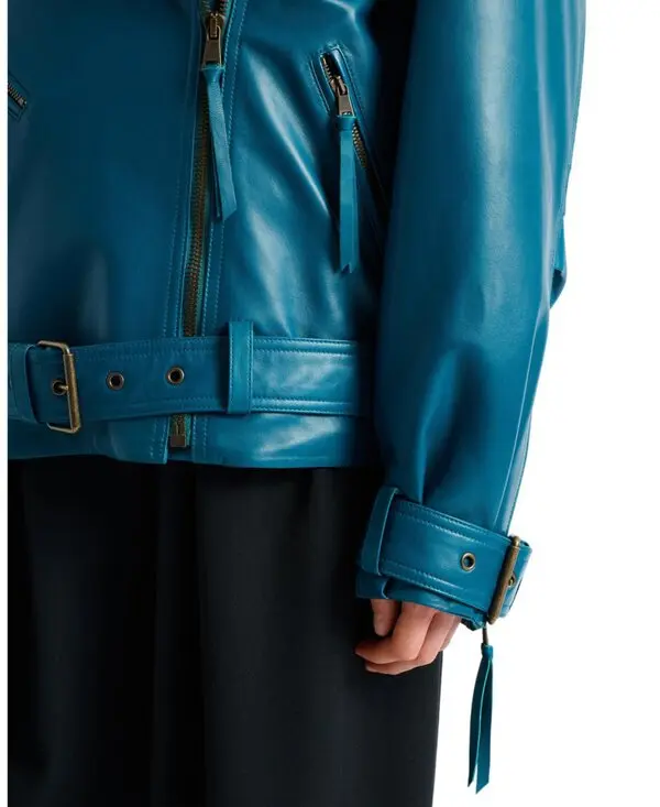 Balmain Lambskin Leather Biker Jacket