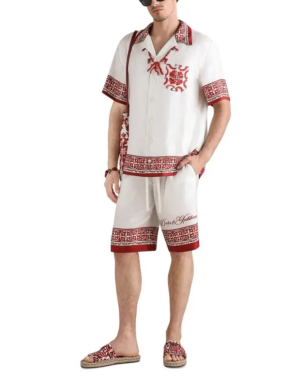 Dolce & Gabbana Floral Print Drawstring Shorts