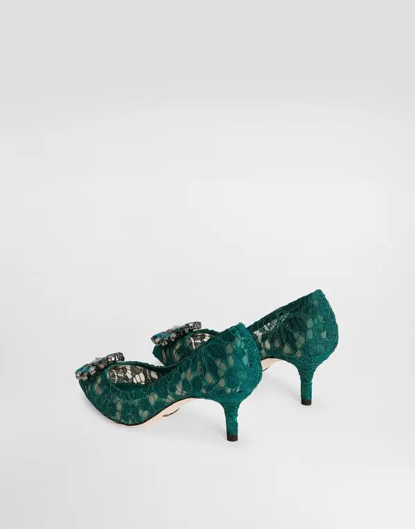 Dolce & Gabbana Lace Pumps With Embellished Brooch