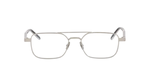 Saint Laurent Tone Rectangle Eyeglasses - Silver