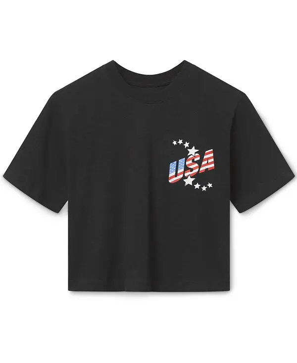 Junk Food Clothing Junk Food Usa Soccer Mock Neck Crop Tee