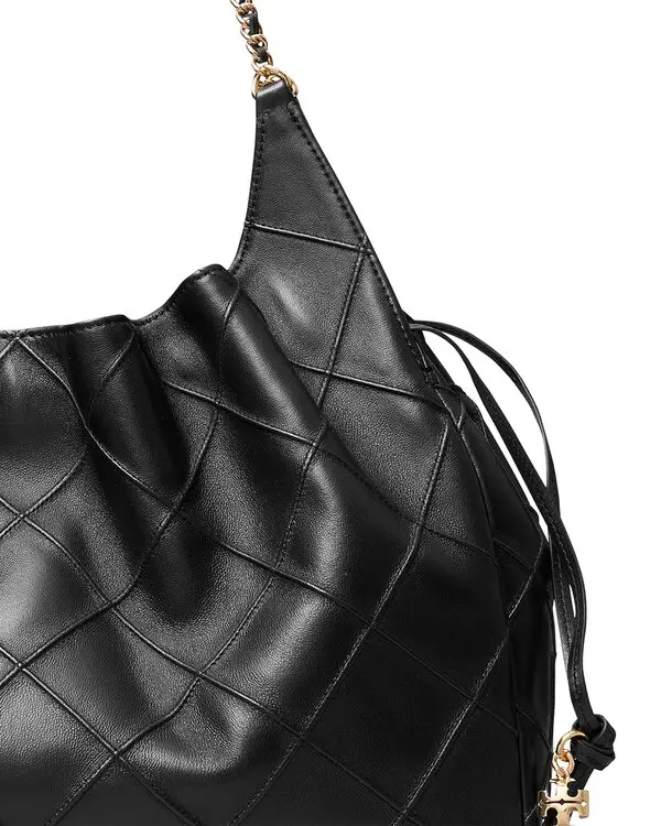 Tory Burch Fleming Large Leather Tote - Black