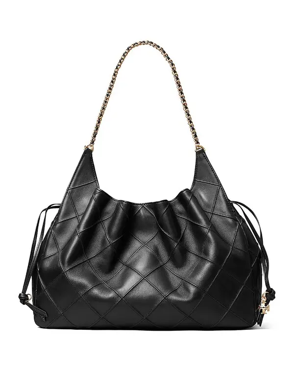 Tory Burch Fleming Large Leather Tote - Black