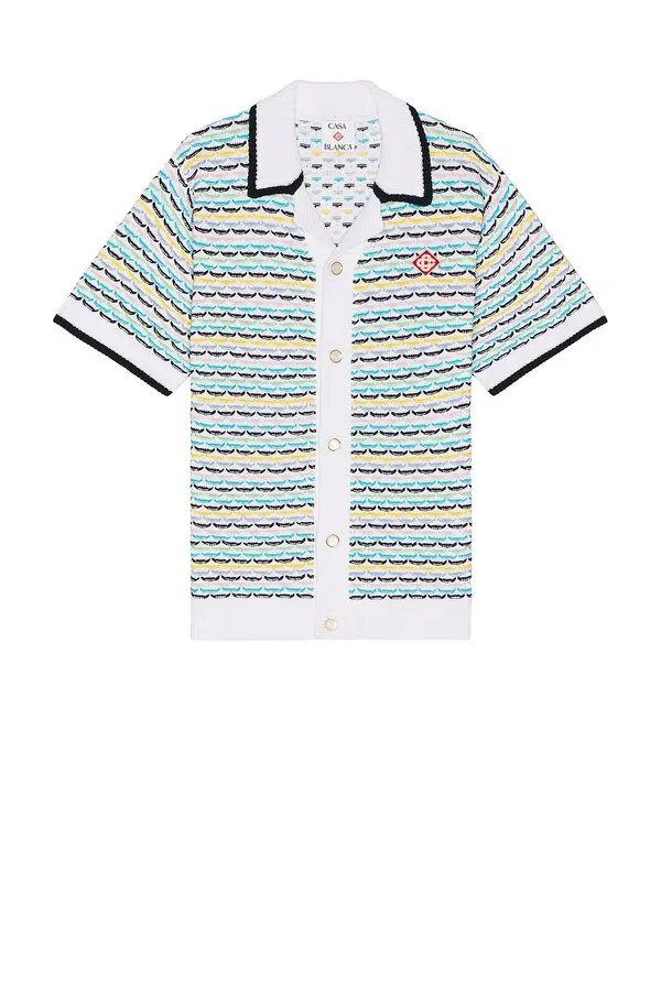 Casablanca Tuck Stitch Short Sleeve Shirt