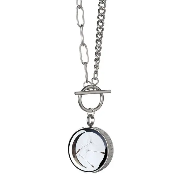 MY LITTLE NATURE Handmade Dandelion Seeds Necklace Dandelion Jewelery - Silver