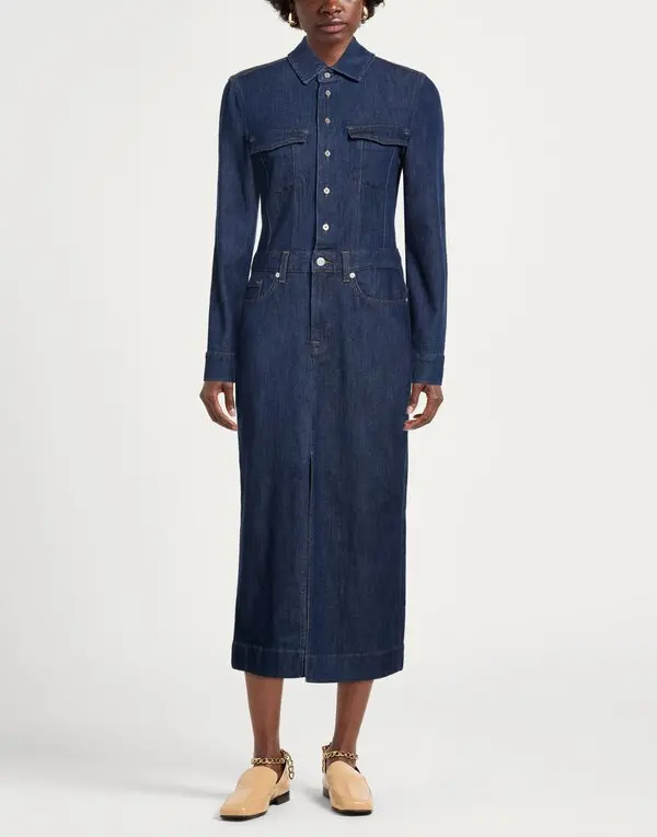 7 For All Mankind Denim Midi Dress