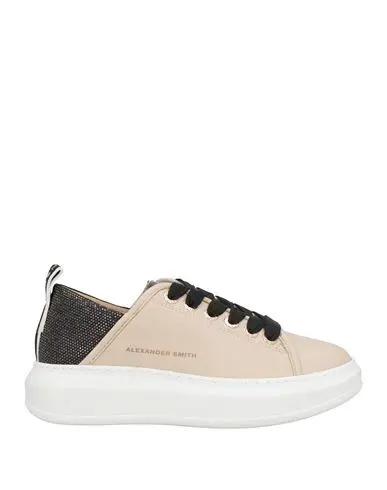 ALEXANDER SMITH Low-top Sneakers With Crystals - Beige