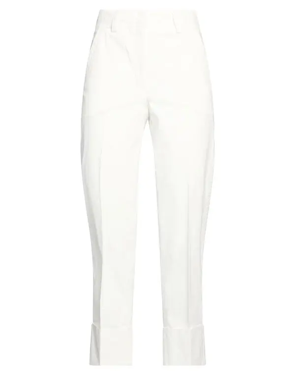 Peserico Cotton Elastane Pants - White