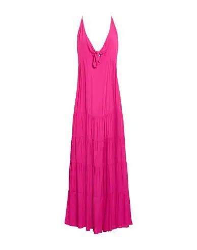 MISS BIKINI LUXE Fuchsia Rayon Maxi Dress - Pink
