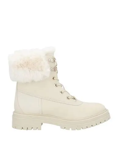 Geox Ankle Boots In Leather And Textile Fibers - Beige