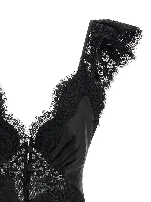 SELF-PORTRAIT Satin Lace' Top
