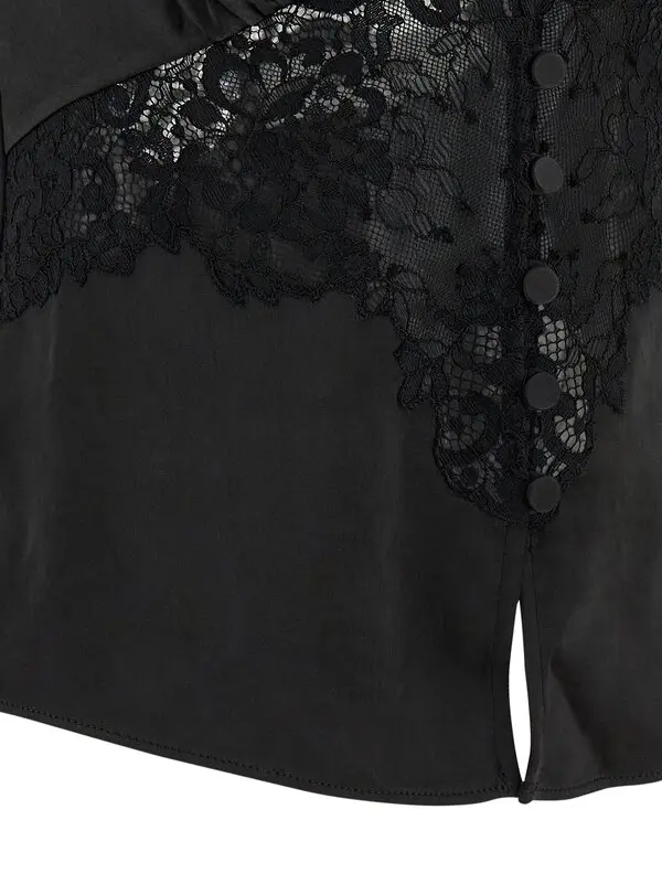 SELF-PORTRAIT Satin Lace Top