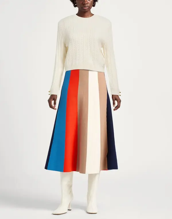 CHIARA FERRAGNI Embellished Wool Blend Sweater - Ivory