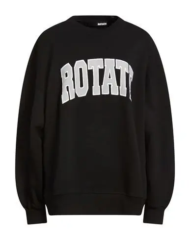 ROTATE BY BIRGER CHRISTENSEN Organic Cotton Sweatshirt With Appliqués - Black
