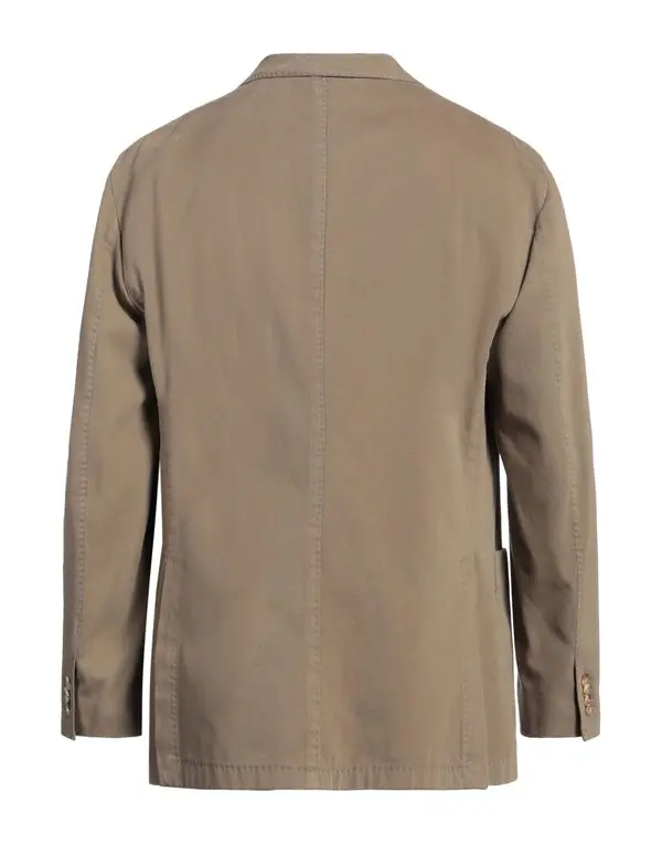 Boglioli Blazer Khaki Size Cotton, Elastane