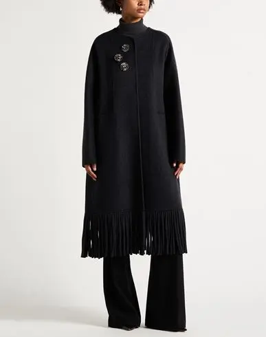 SHIRTAPORTER Coat Charcoal Size Wool, Polyester