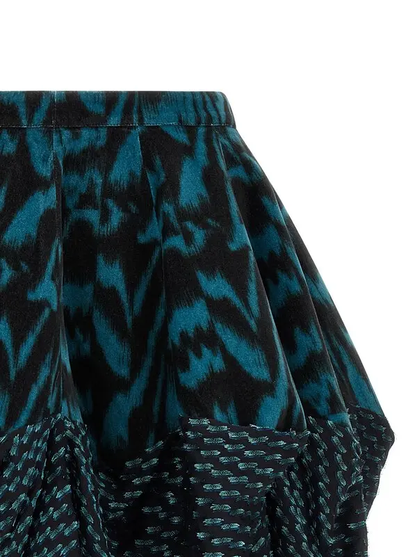 KIKO KOSTADINOV Evelyn Cotton Velvet Animal Print Mini Skirt - Multicolor
