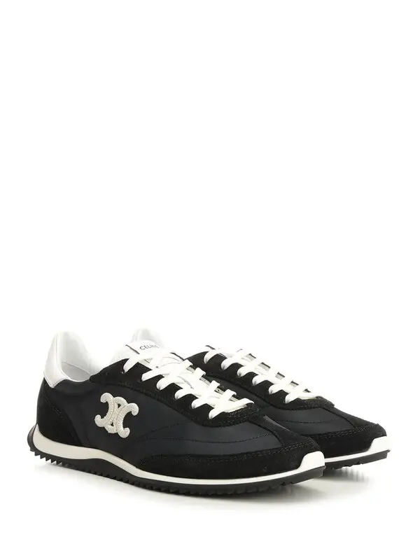 Celine Low-top Racer Sneakers In Suede With Triomphe Logo