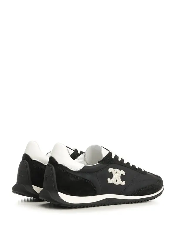Celine Low-top Racer Sneakers In Suede With Triomphe Logo