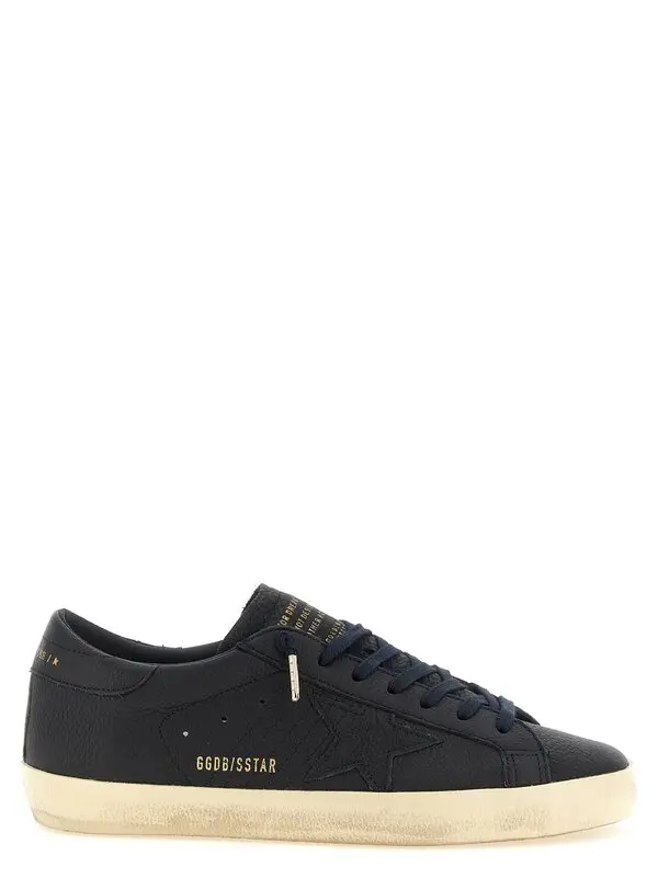GOLDEN GOOSE Super-star Leather Sneakers - Blue