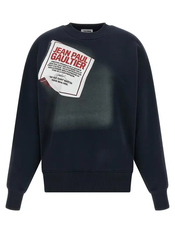 JEAN PAUL GAULTIER The Gaultier Label Sweatshirt - Blue