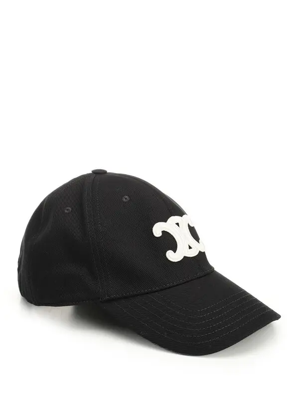 Celine Triomphe Cotton Baseball Cap