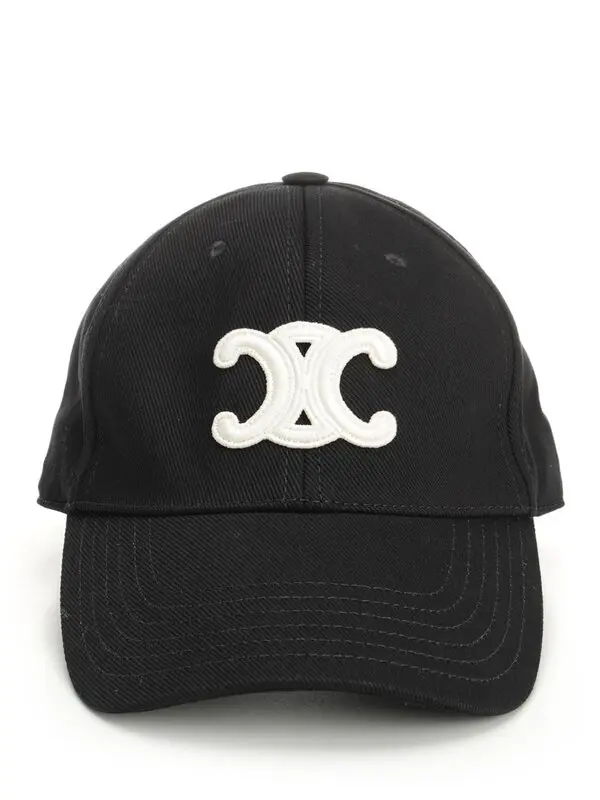 Celine Triomphe Cotton Baseball Cap