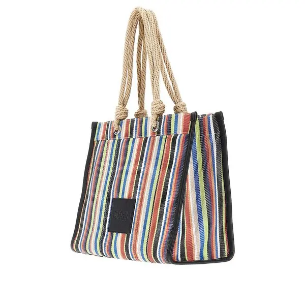 Marc Jacobs Striped Mesh Large Tote Bag