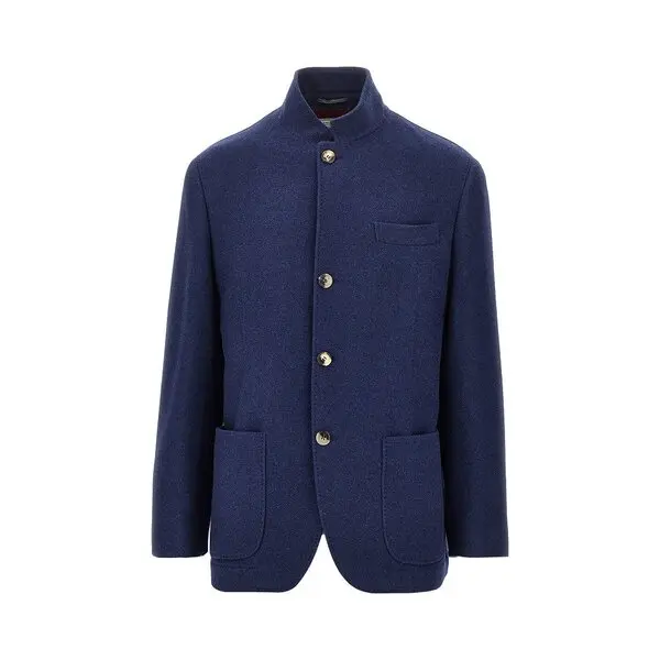 Brunello Cucinelli Cashere Cloth Jacket An - Blue
