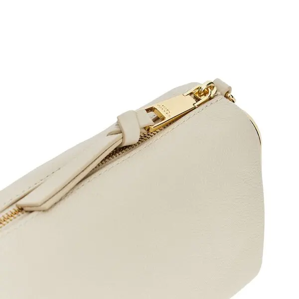 Marc Jacobs Snapshot Grained Leather Shoulder Bag - Beige