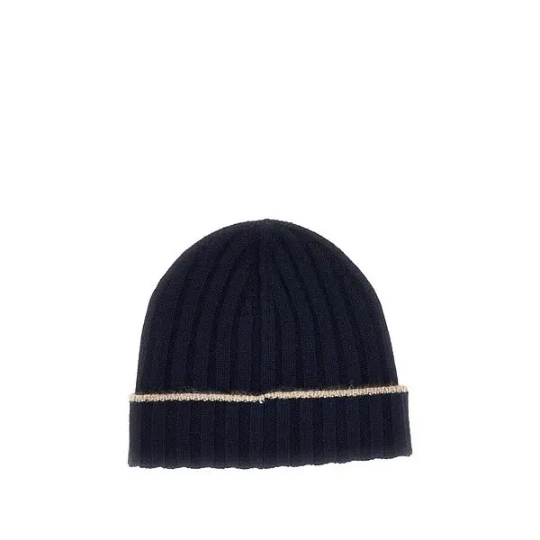 Brunello Cucinelli Ribbed Cashere Beanie Hat An