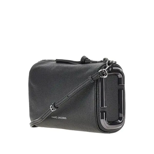Marc Jacobs Snapshot Grained Leather Shoulder Bag - Black