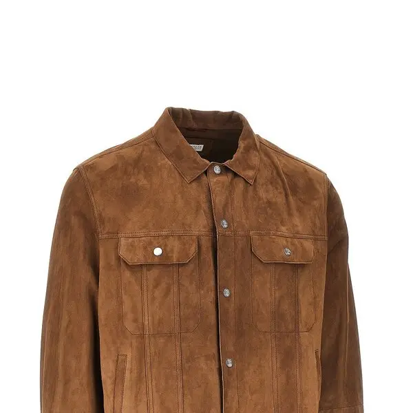 Brunello Cucinelli Suede Leather Jacket - Brown