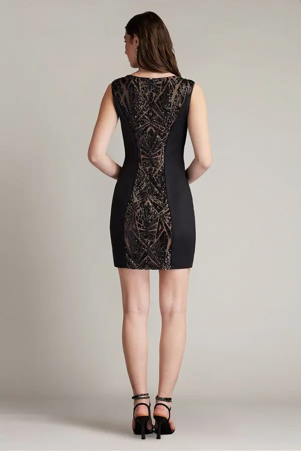 Tadashi Shoji Mel Sequin Panel Mini Dress