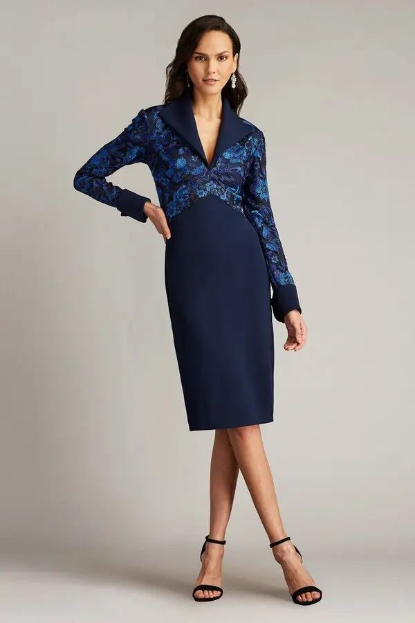 Tadashi Shoji Auger French Cuff Dress - Midnight