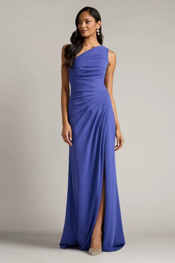 Tadashi Shoji Lohner One-shoulder Draped Gown - Violet