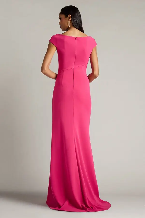 Tadashi Shoji Nanea Draped Gown - Cabaret
