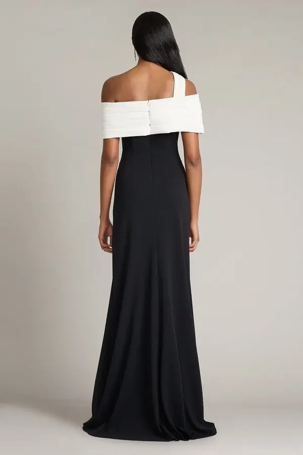 Tadashi Shoji One-shoulder Drape Gown