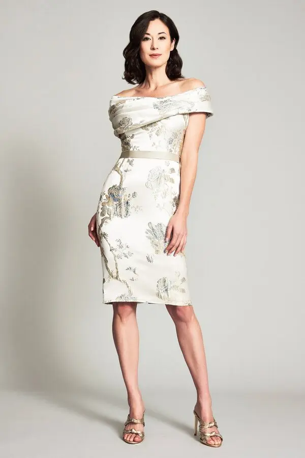 Tadashi Shoji Okimi Off-shoulder Dress - Ice